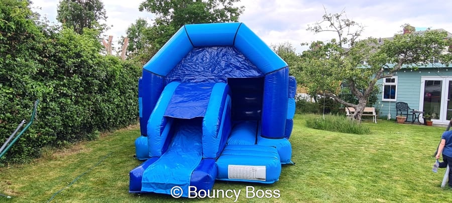 Disco Blue Castle Slide Combo - Bouncy Castle & Soft Play Hire in ...