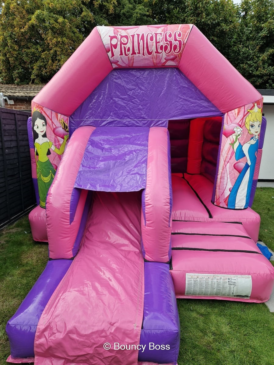 Princess Pink Bouncy Castle with Slide - Bouncy Castle & Soft Play Hire ...