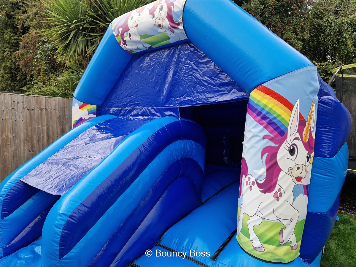 Unicorn Bouncy Castle With a Slide - Bouncy Castle & Soft Play Hire in ...
