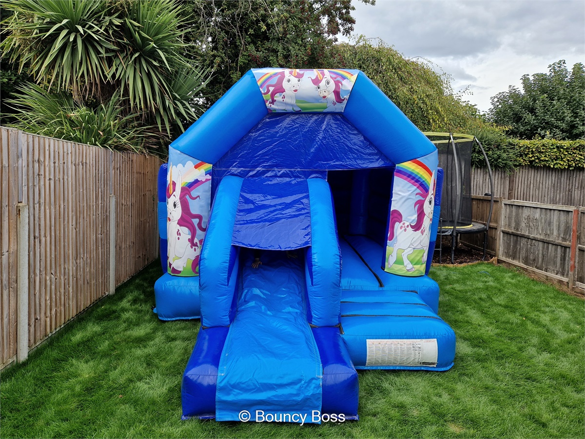 Unicorn Bouncy Castle With a Slide - Bouncy Castle & Soft Play Hire in ...